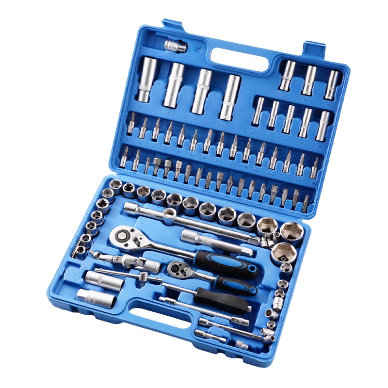 94 PC Mechanic Tool Box Set 1/4" Dr Spanner Socket Set Auto Repair Hand ...