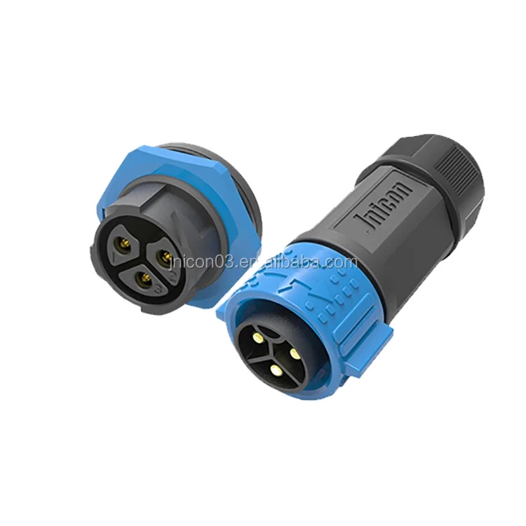 Cable connector M25 3pin 50A Flame Resistant Outdoor Power Waterproof ...