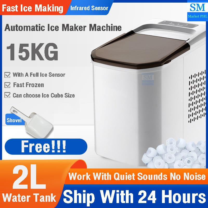 Automatic Ice Maker Machine Ice Cube Maker Milk Tea Shops Water Ice ...