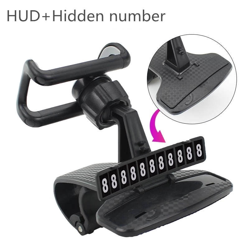 ☃New HUD Car Dashboard Phone stand 360° Adjustable GPS Car Clips Holder ...
