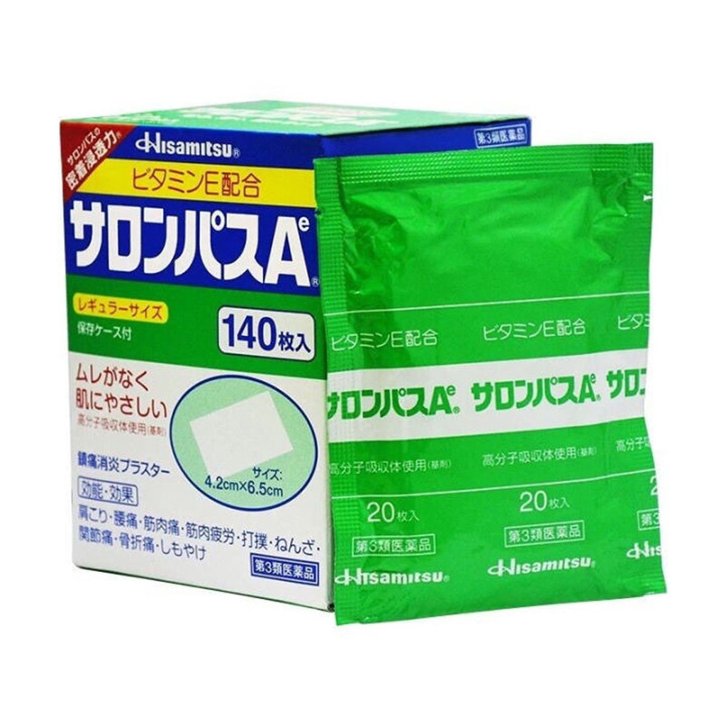 140 Stickers 1 Box of Japan Japanese Hisamitsu Salonpas Pain Relief ...