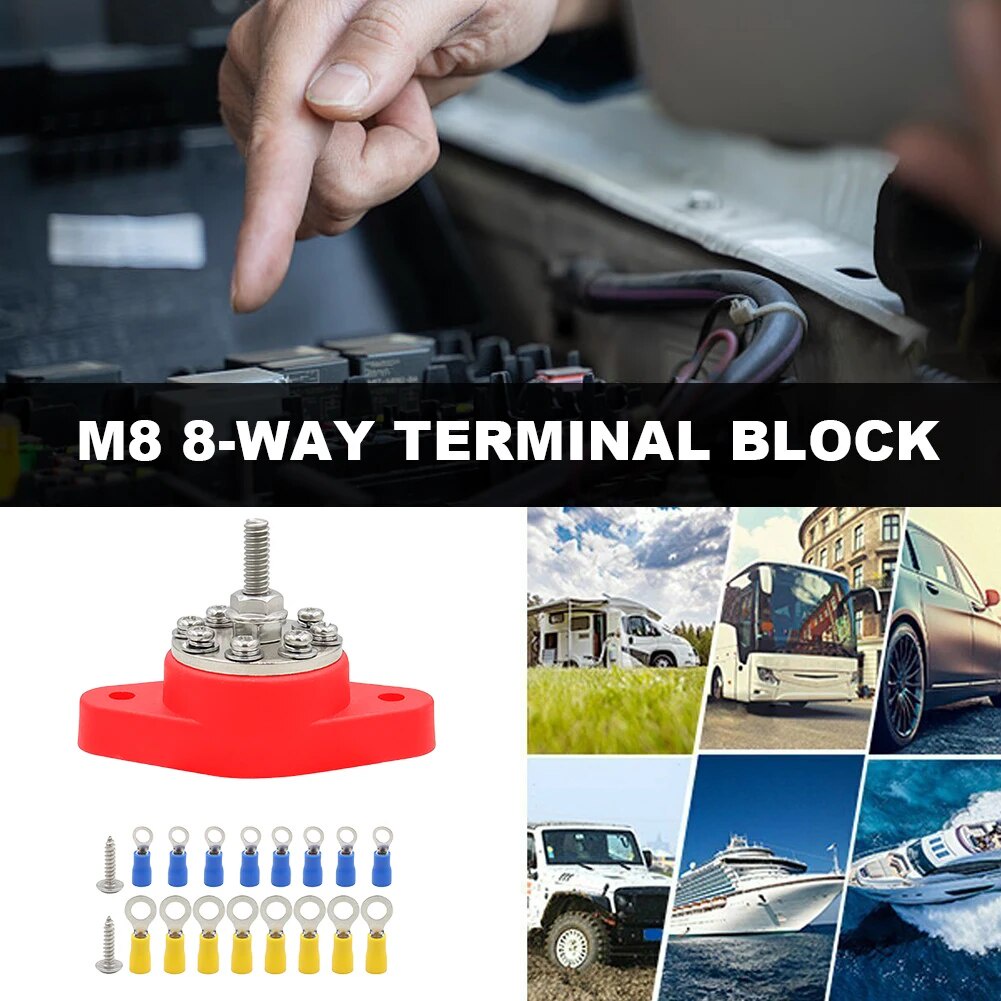 ☊160A 48V M8 Buss Bar Stud Kit Power Distribution Stud 16 Terminal 8 ... ☊160A 48V M8 Buss Bar Stud Kit Power Distribution Stud 16 Terminal 8 ...