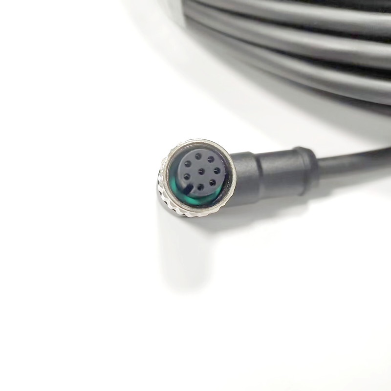 M12 4pin 8 Pin Female Connector 2m Cable Industrial Profinet M8 M12 3 4 ...