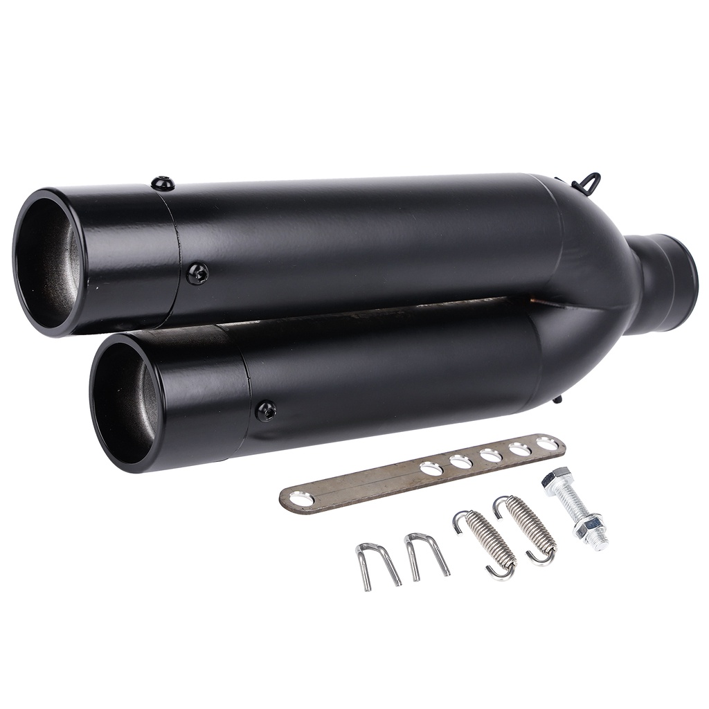 New Double Tube High Performance Modification Black 61mm Dual Hole ...