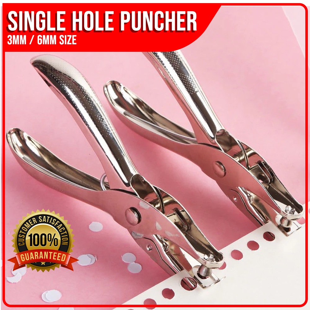 Hole Puncher Circle 3mm & 6mm Metal Single Hand Held Hole Punch Scrap ...