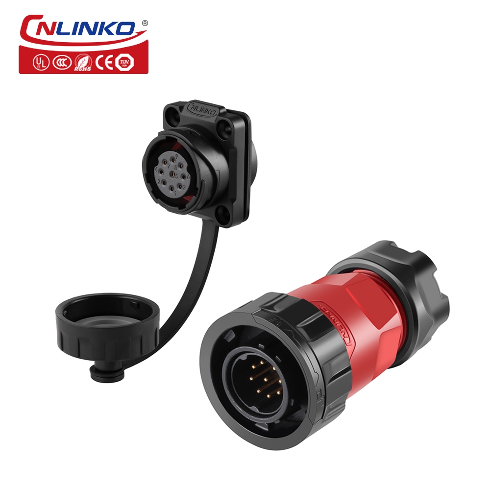 9 Pin M20 Waterproof plug and socket connector Car electric vehicle ...