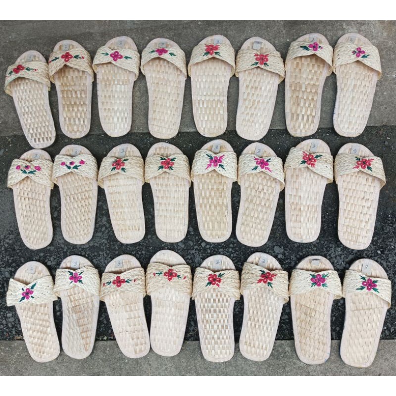 ASSORTED ABACA SLIPPER NATIVE TSINELAS KIDS ADULT | Shopee Philippines
