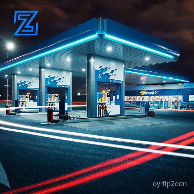 Custom gas station canopy and Design Steel accessories led canopy Frame ...