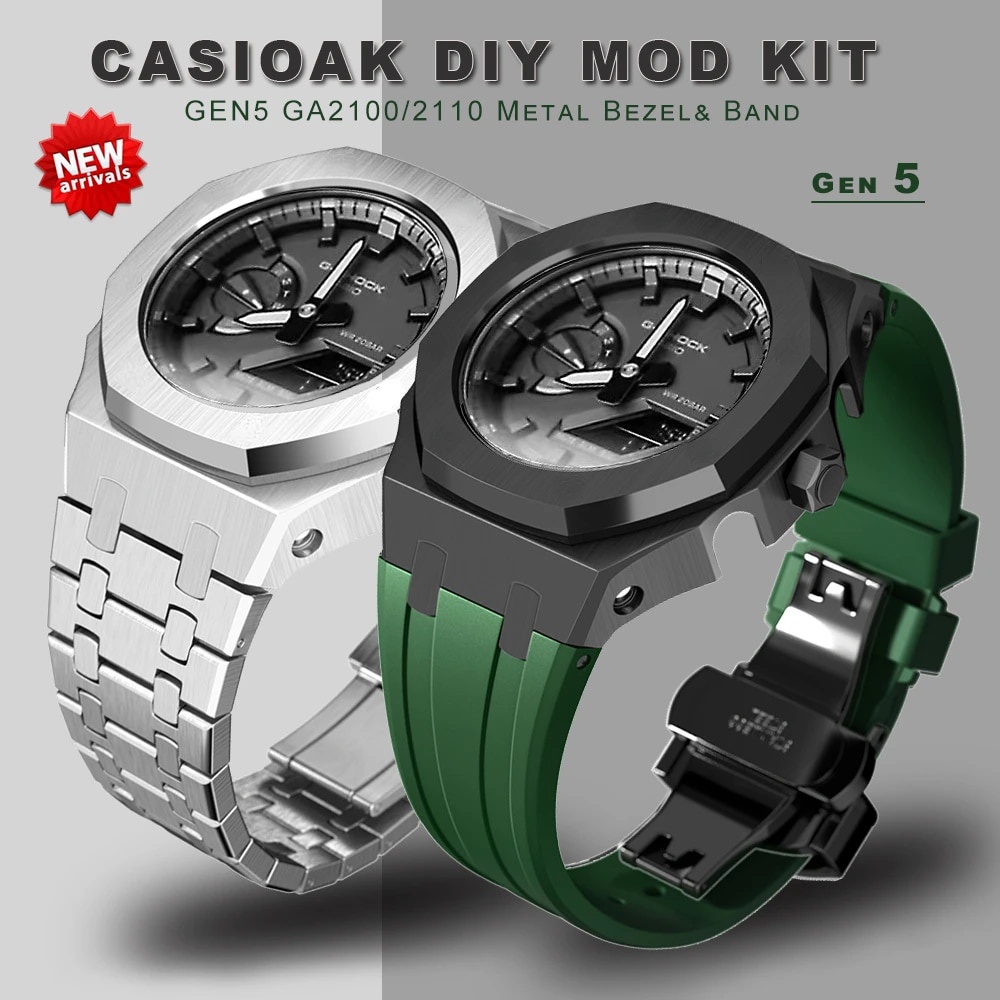 GEN4 Gen5 Mod Kit For Casioak GA2100 Metal Bezel With Screw ...