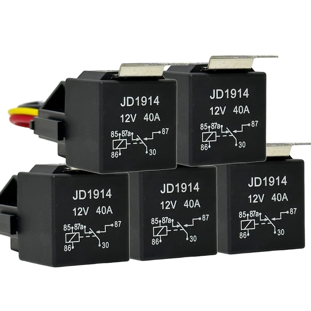 Waterproof Automotive Relay 12V 24V 40A 4 5 Pin Relay SPDT with Sockets ...