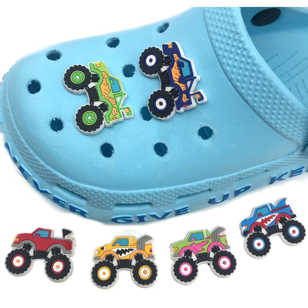 Croc Accessories Cartoon off-road vehicle Crocs Flower DIY removable ...