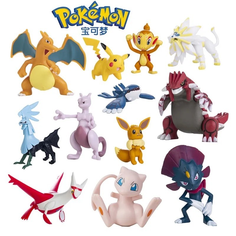 Pokemon Figures Cartoons Movie Anime Figure Mewtwo Charizard Latios ...