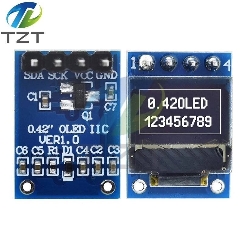 0.42" 0.42 Inch White OLED Display LCD Module 72X40 Serial Screen White Color I2C IIC/SPI ...