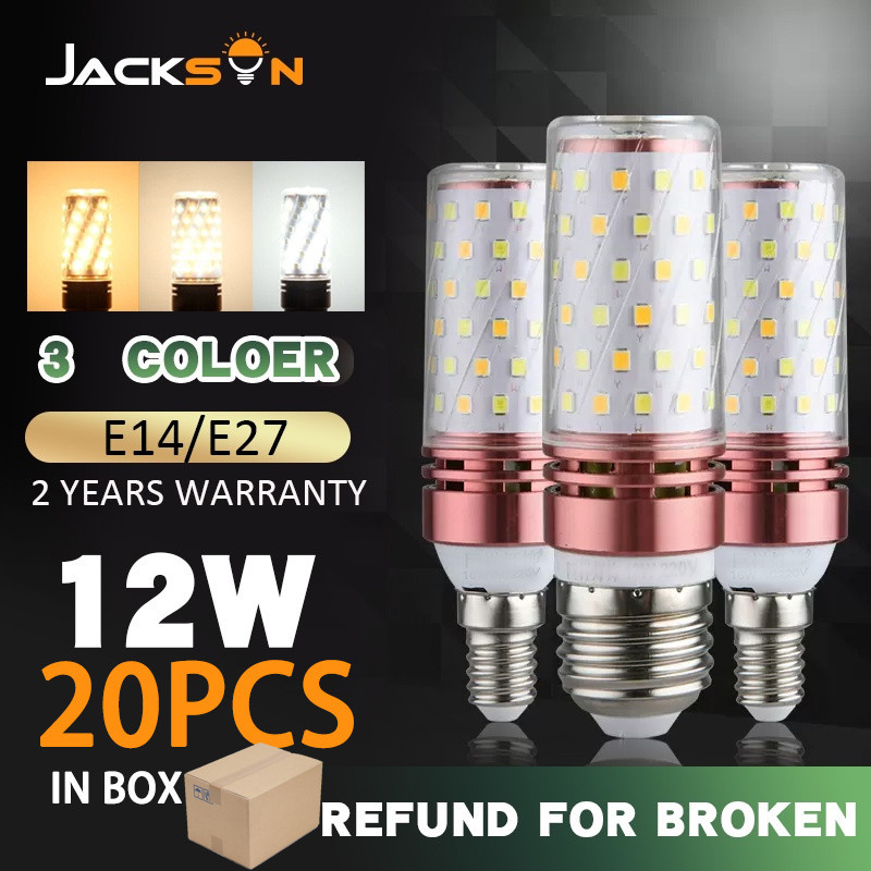 【20pcs】Tricolor Bulb Light Led Corn bulb E27 E14 Changing Light Bulb AC ...
