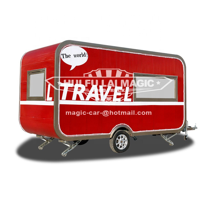 Customized Ice Cream Trailer Snow Cone Trailer Sandwich Burger Stall ...