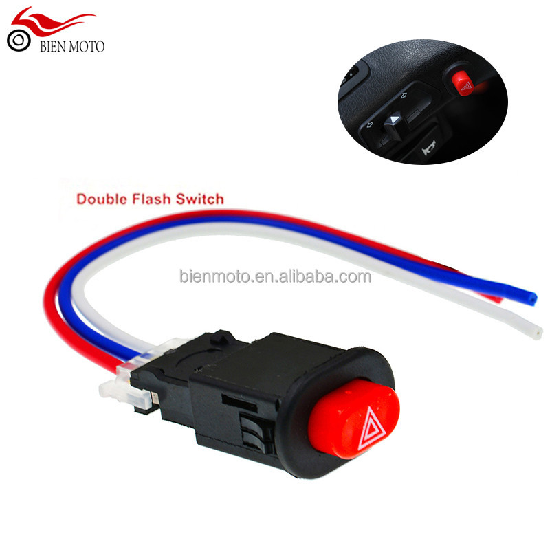 Motorcycle Double Flash Switch Hazard Light Switch Button Flash Warning ...