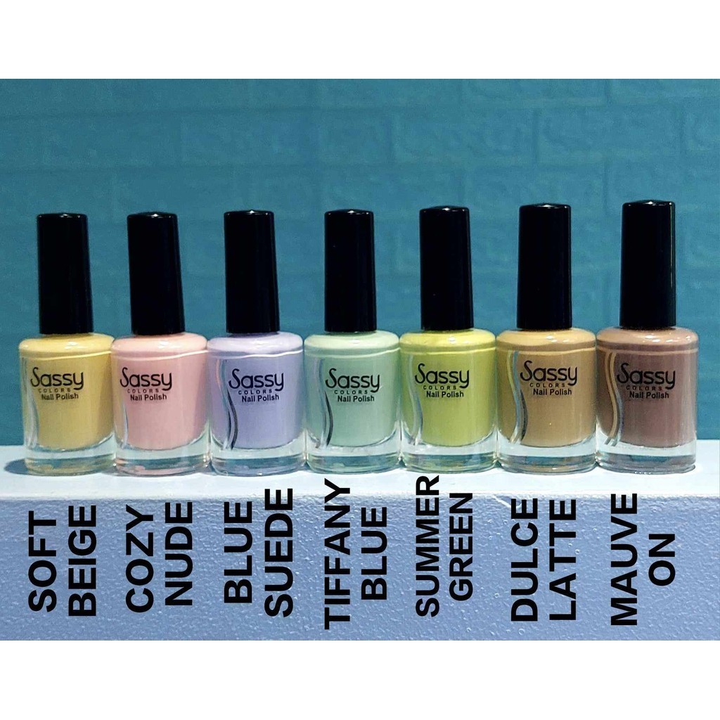 NEW COLORS! Sassy Color Nail Polish 12ml Pastel Colors Beige Latte Grey ...
