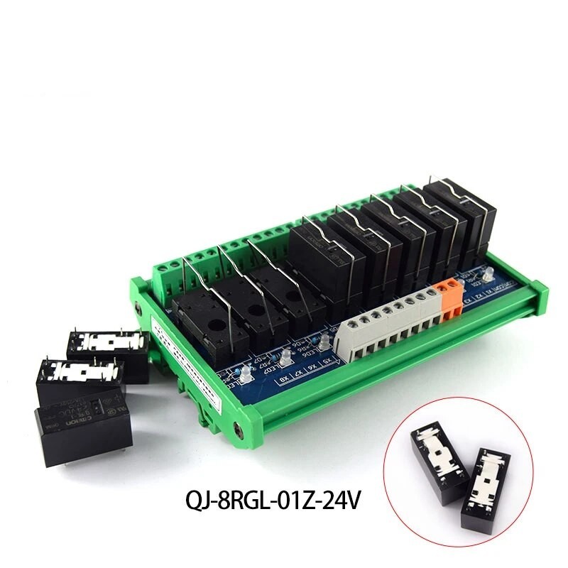 -Original quality 8-way Omron relay module, single set 24V one open and ...