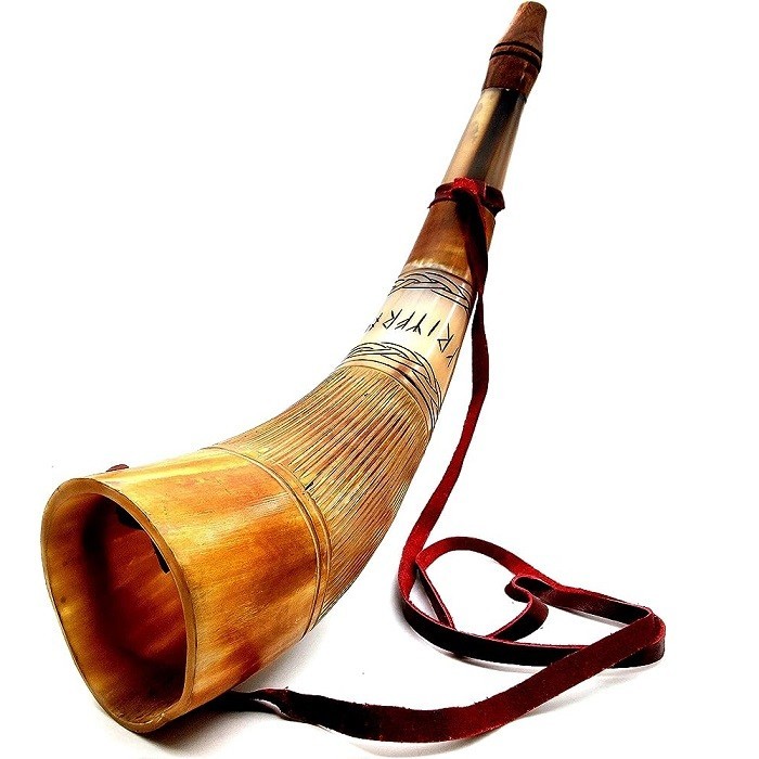 custom made natural buffalo drinking horn , blowing horn and powder ...