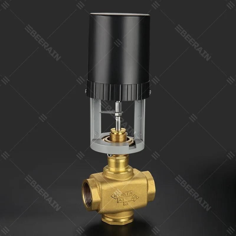 ⚔Brass electric control valve central air conditioning unit analog ...
