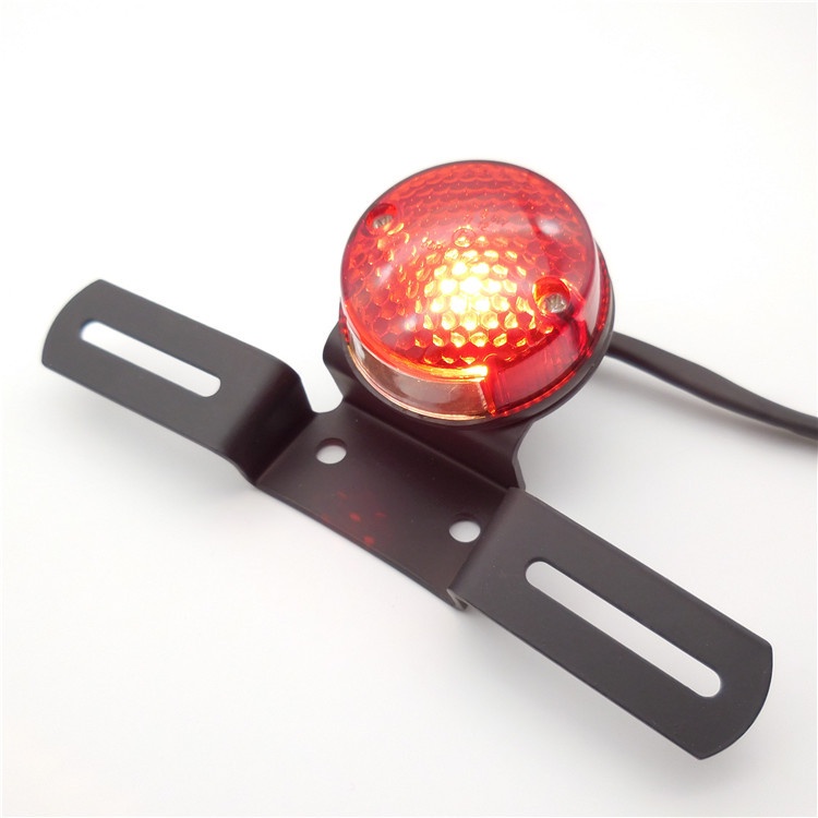 Motorcycle Tail Light Led red driving white license plate light Brake ...