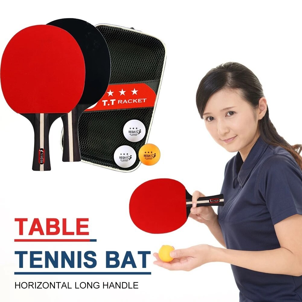 Table Tennis Rackets 2 Rackets & 3 Balls Professional Ping Pong Rackets ...