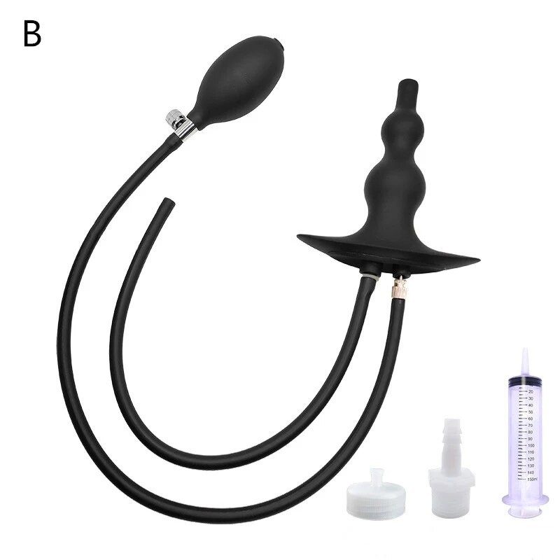 Silicone Bidet Gourd Inflatable Balloon Enema Injection Nozzle Cleaner ...