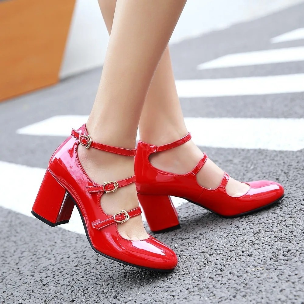 2024.COD Women Platform Bridal Dress Mary Lady Shoes Shoes Patent 2024 ...