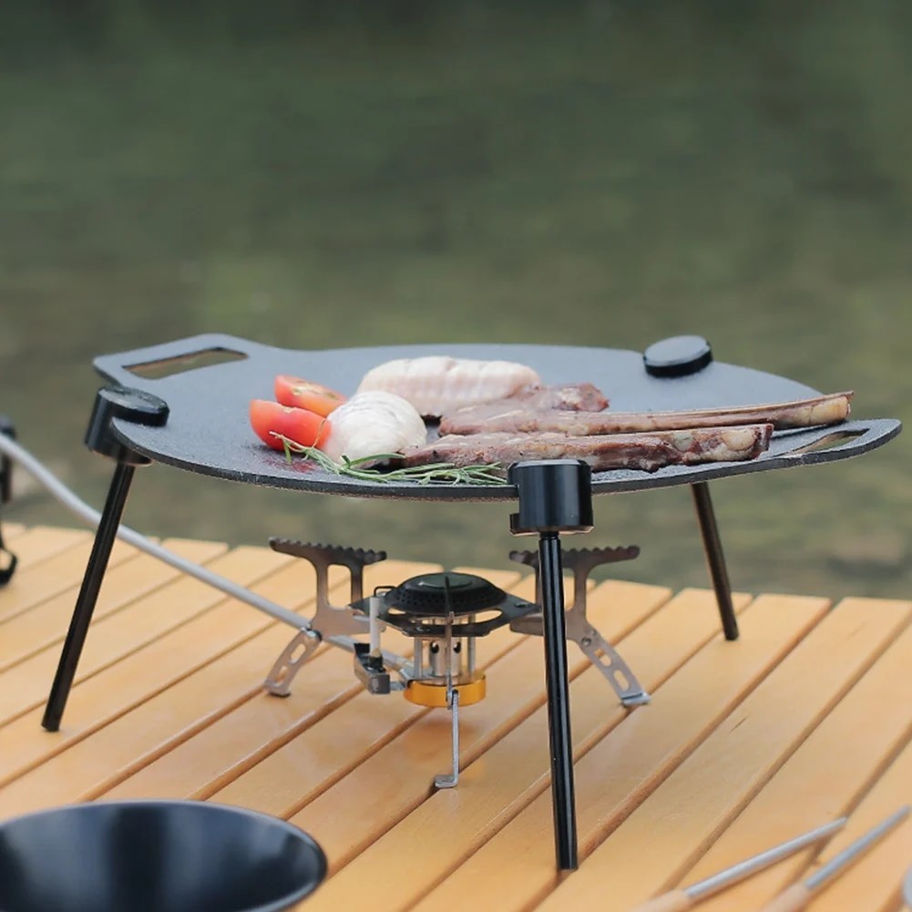 BBQ Triangular Bracket Multifunctional Versatile Grill Pot Rack ...