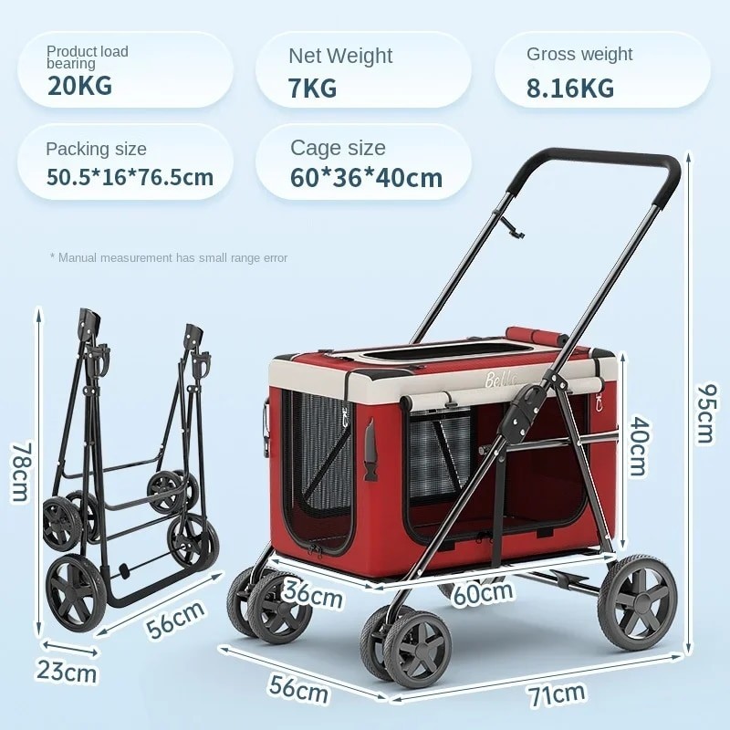 quality goods Cart Car Foldable Cat Bag Outdoor Dog Dog Cart Cart Pet ...