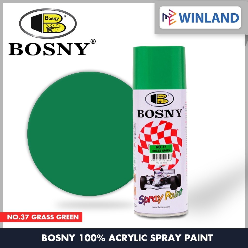 Bosny by Winland 100% Acrylic Spray Paint Grass Green No.37 | Shopee ...