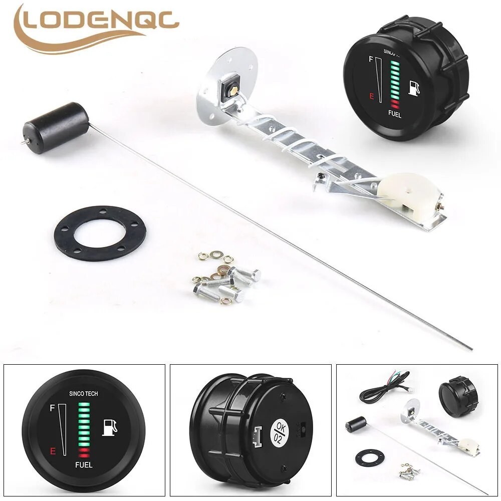 Fuel Level Gauge Universal 2" 52mm Digital Display Car Fuel Level Gauge ...