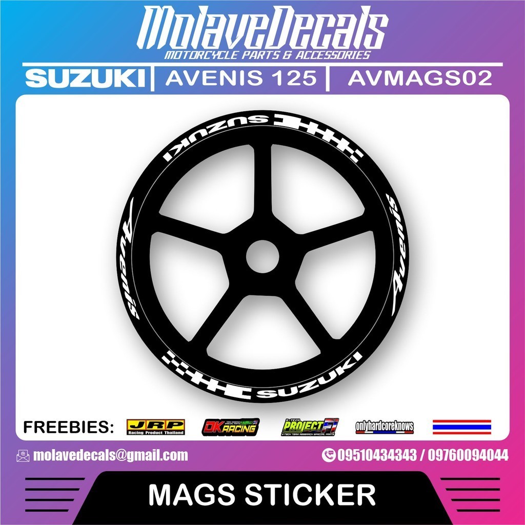 Suzuki Avenis 125 Mags Decals White AVMAGS02e | Shopee Philippines