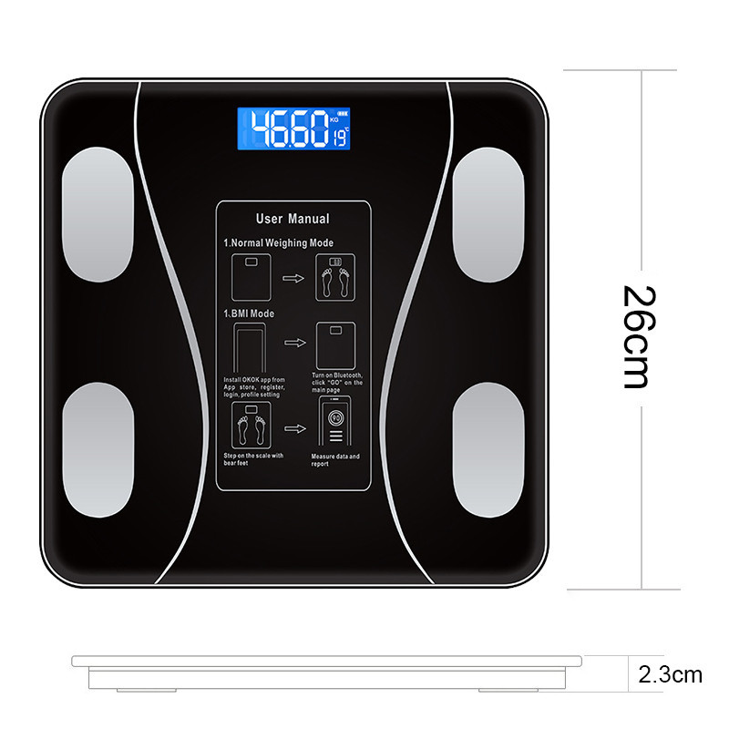Custom Balanza Basculas Digital Weight Smart Body Electronic Scale ...