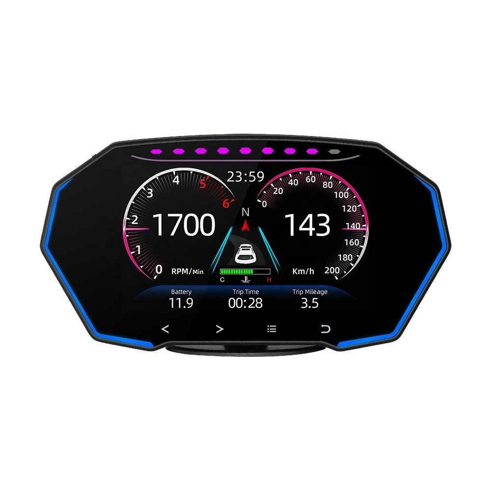 New Model F11 GPS+OBD2 Smart Gauge TFT LCD Screen Multiple Functions Car HUD Head Up Display ...