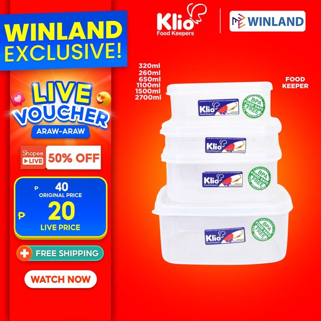 Klio by Winland Sandwich Stackable Food Keeper Kitchenware Container ...