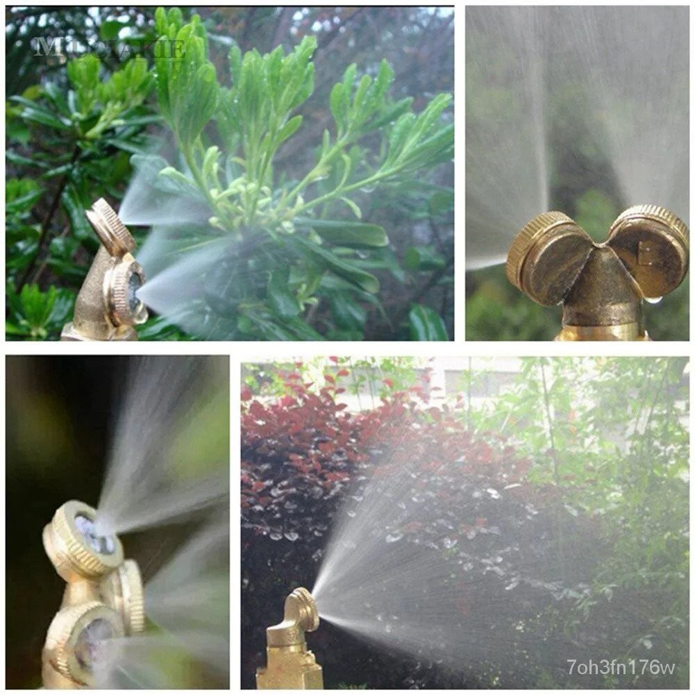 1/2"; Misting Nozzle Brass Atomizing Spray Fitting Nebulizer Hose Connector Water Sprinklers ...
