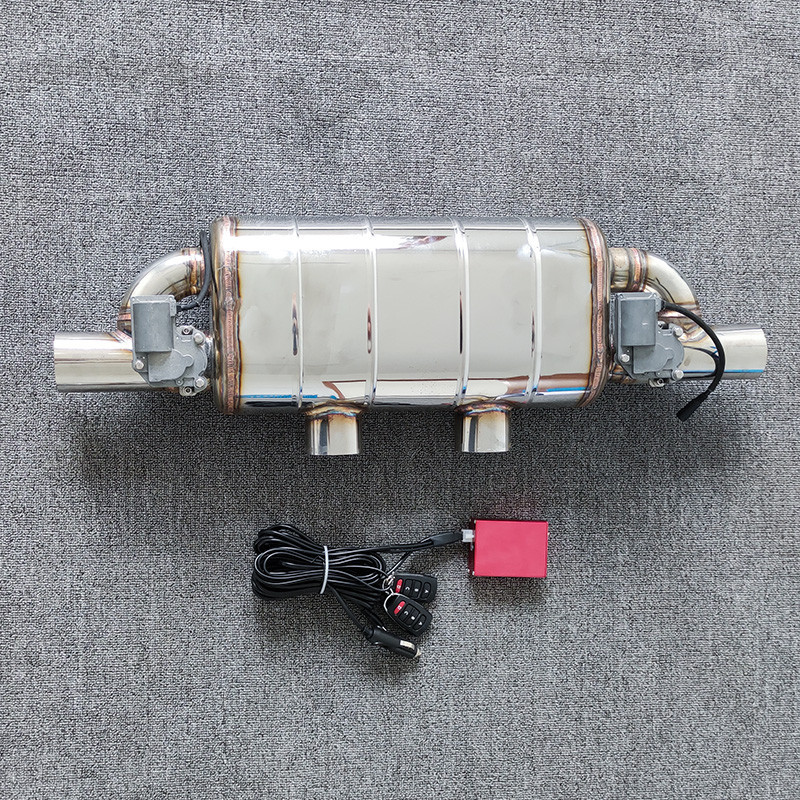 Racing car catback exhaust silencer T type 2 input 2 output auto ...
