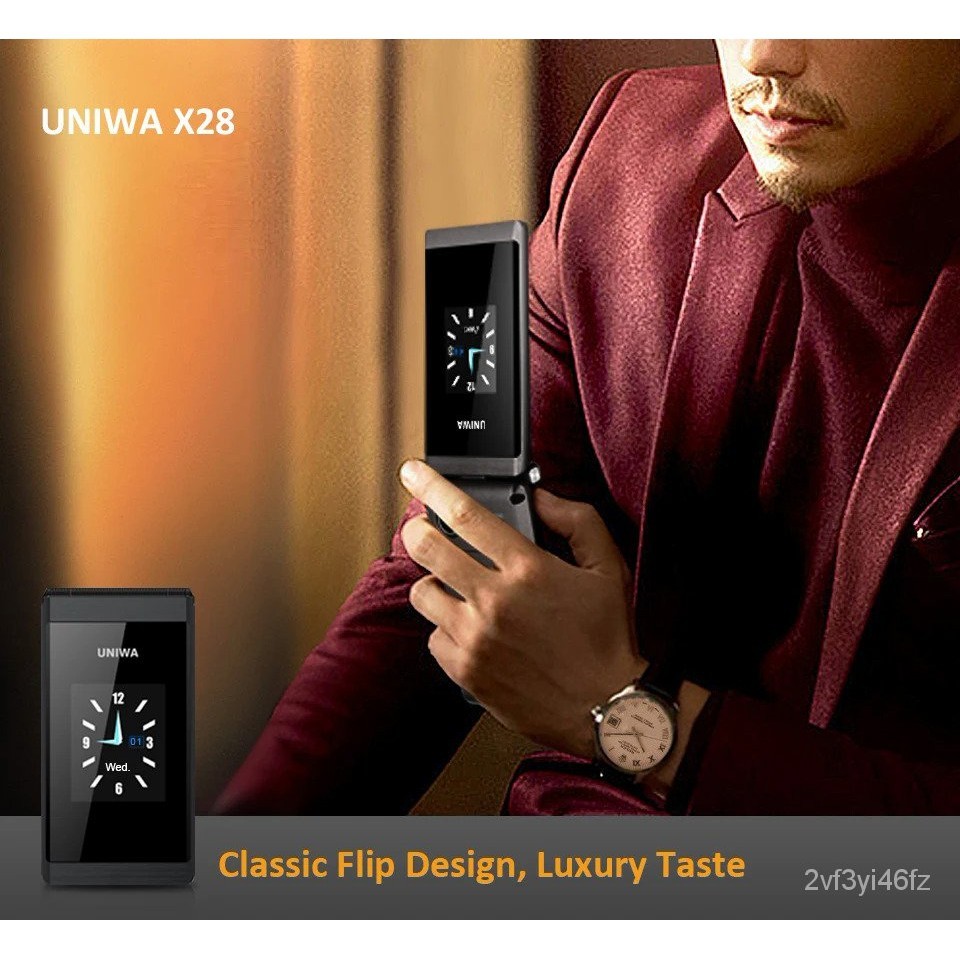 UNIWA X28 Old Man Flip Mobile Phone GSM Senior Big Push-Button Flip ...