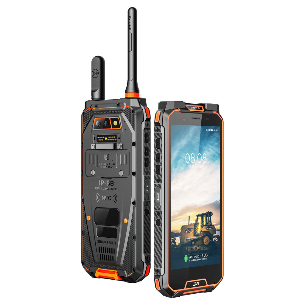 Aoro M5 Pro 5G network 8000mAh android 12 DMR POC PTT 5G cell phone digital and analog radio ...