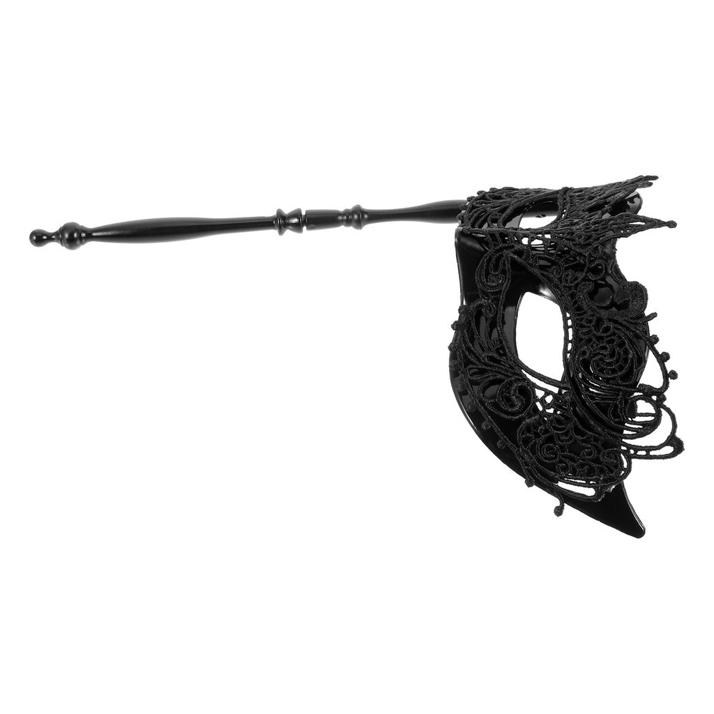 Lace Hand Mask Halloweenmask Masquerade for Women with Stick Handheld ...