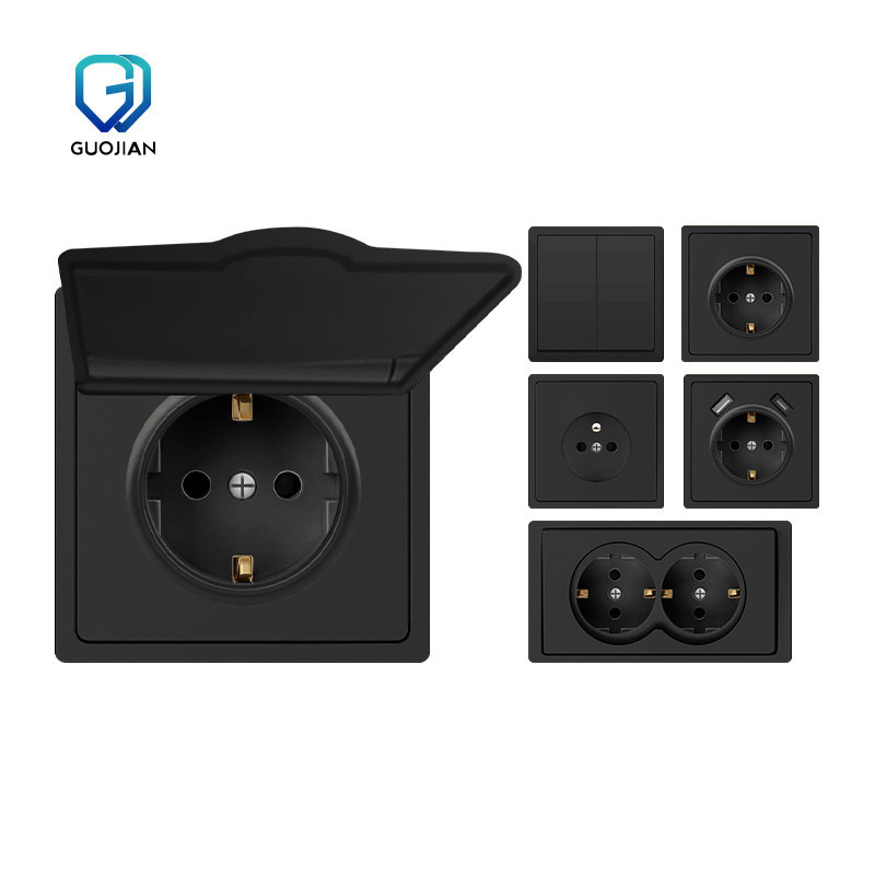 Wall Switch and Wall Socket Waterproof French 2pins with earth flip ...