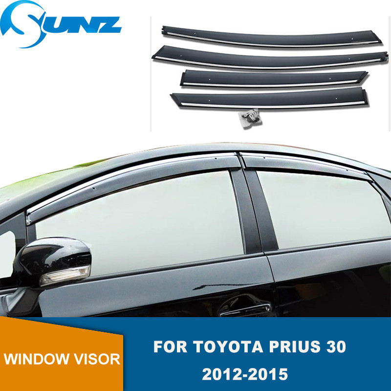 Window Visor Rain Guard For Toyota Prius 30 2012 2013 2014 2015 Window ...