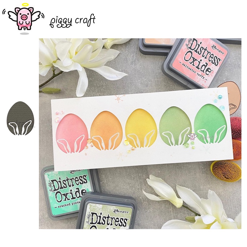 Piggy Craft metal cutting dies cut die mold Easter Eggs Bunny Ears ...