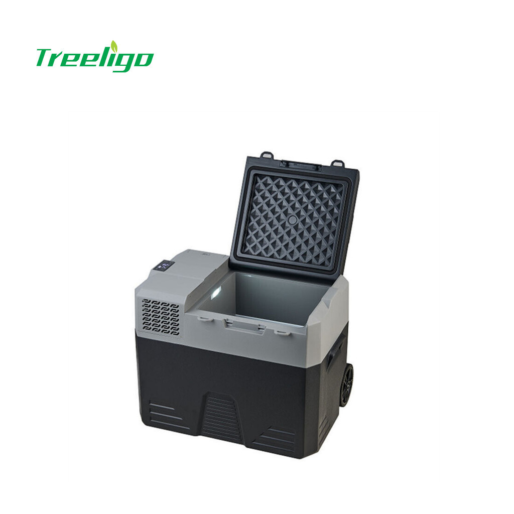 ♚Treeligo 42L Car Refrigerator Portable Cooler Car Fridge 12V/24V 50W ...