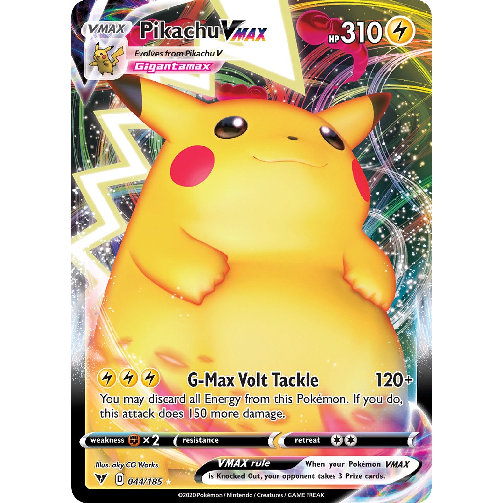 Pikachu VMAX - 044/185 - Ultra Rare - Vivid Voltage - Pokemon TCG ...