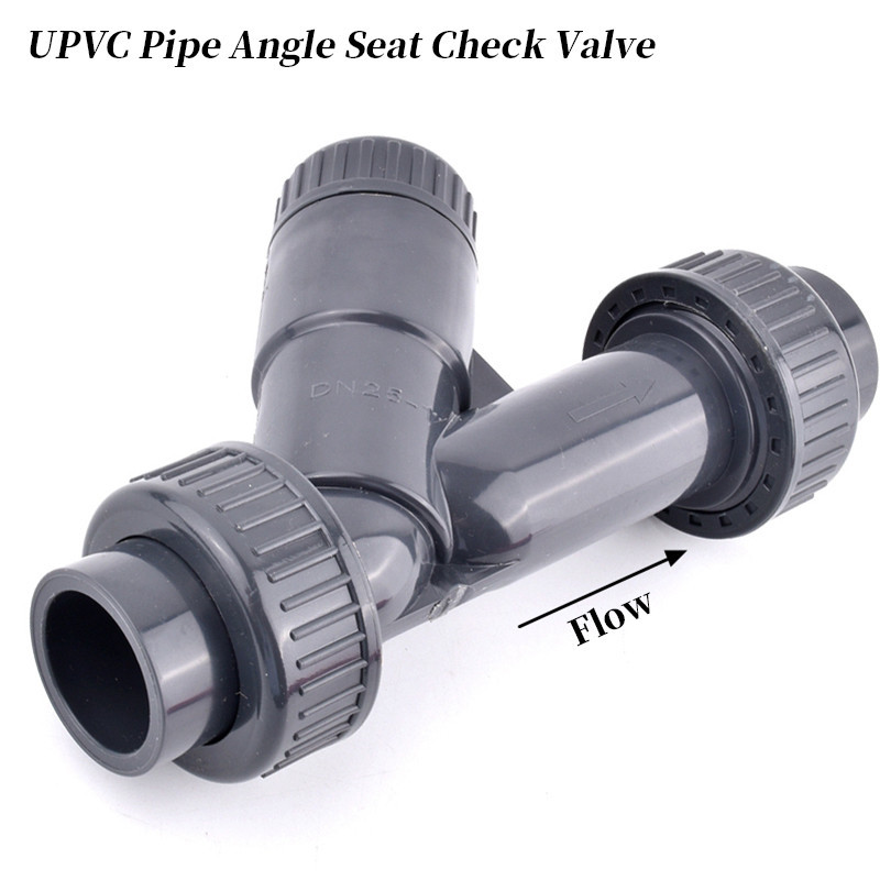 1Pc I.D20~63mm UPVC Pipe Angle Seat Check Valve PVC Non-Return Valve ...