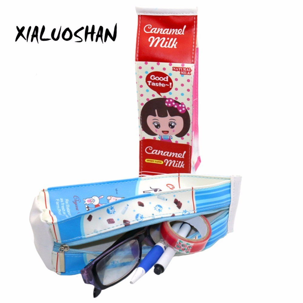 ♚1 Pcs Pencil Case Creative Simulation Milk Cartons Pencil Case ...