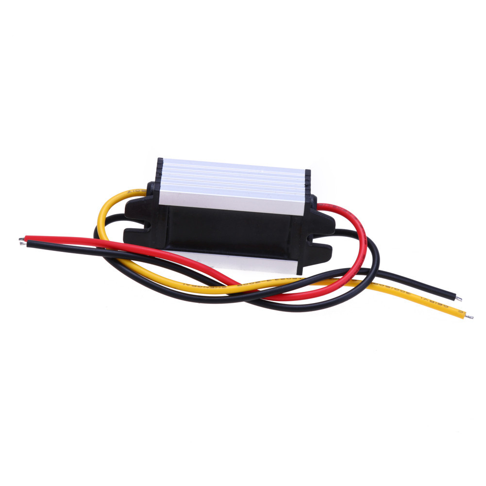 ┲DC 24V to 12V 5A Car Power Step-down Converter Adapter Audio Refit ...