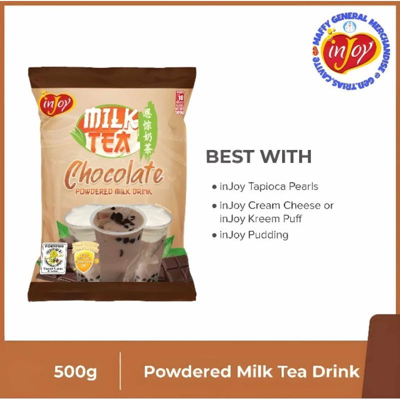 INJOY POWDERED CHOCOLATE MILKTEA (500G) | Shopee Philippines